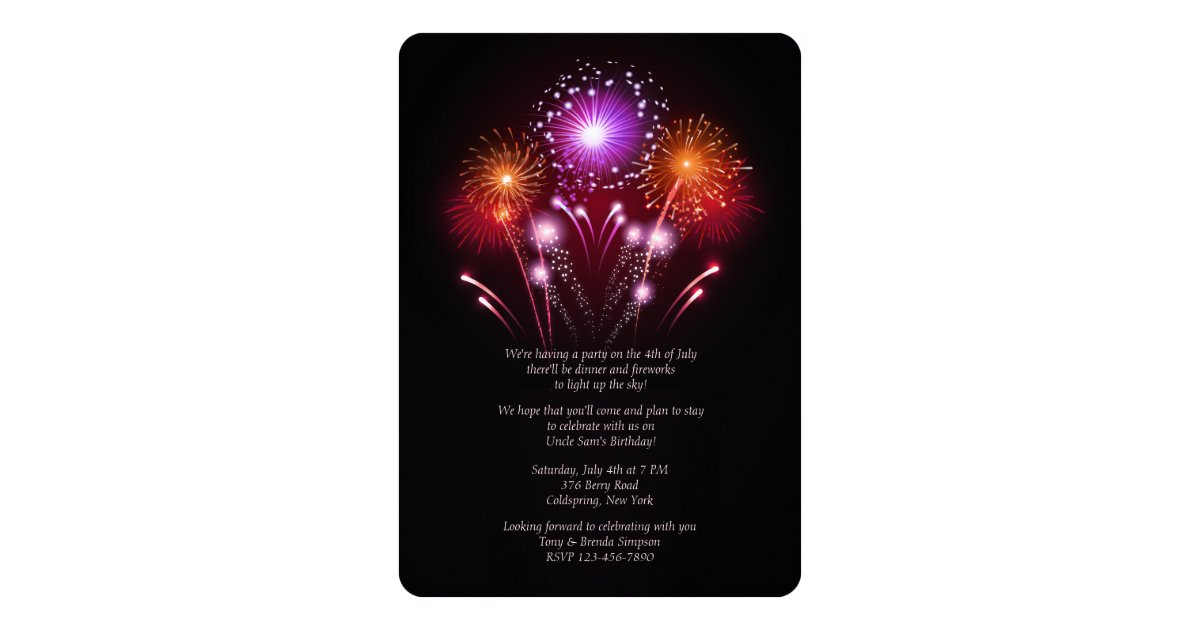 Fireworks Invitation | Zazzle.com