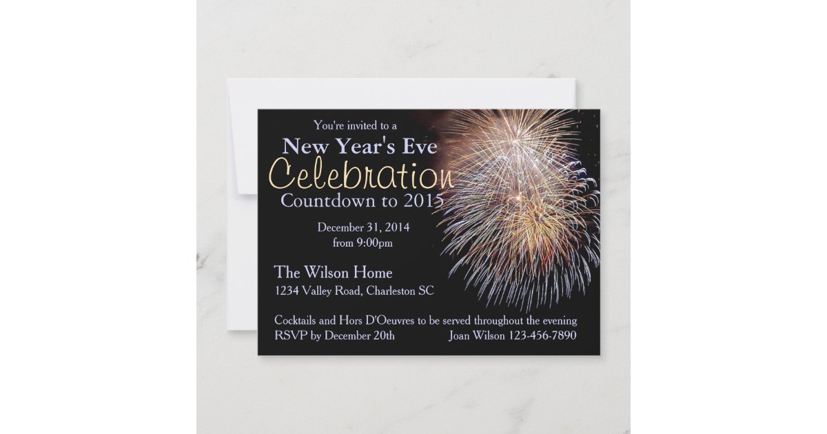 Fireworks Invitation Customize for Your Event | Zazzle