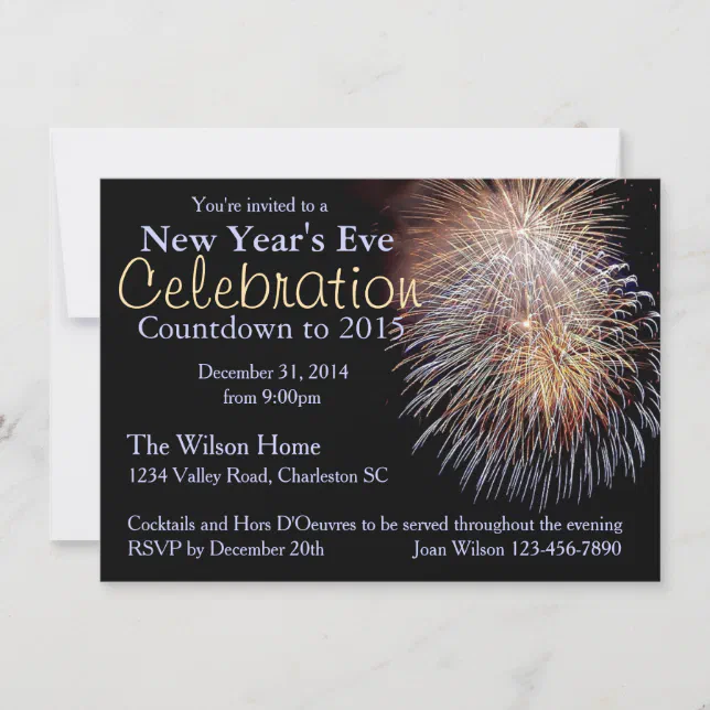 Fireworks Invitation Customize for Your Event | Zazzle