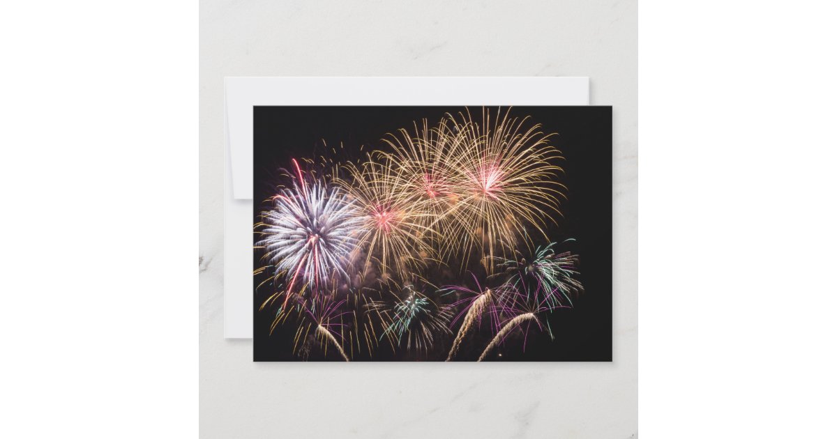 Fireworks Invitation / Flat Card | Zazzle