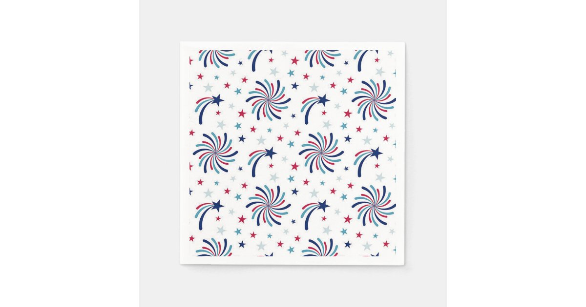 Fireworks Large Paper Napkins | Zazzle