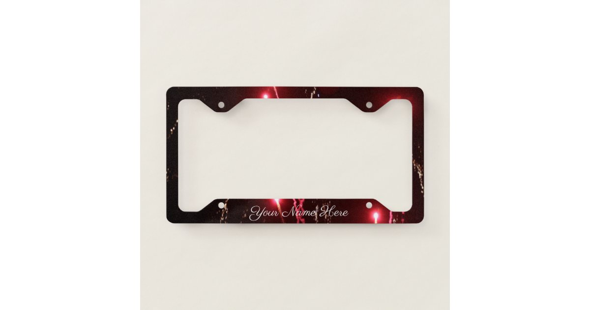 Fireworks License Plate Frame | Zazzle