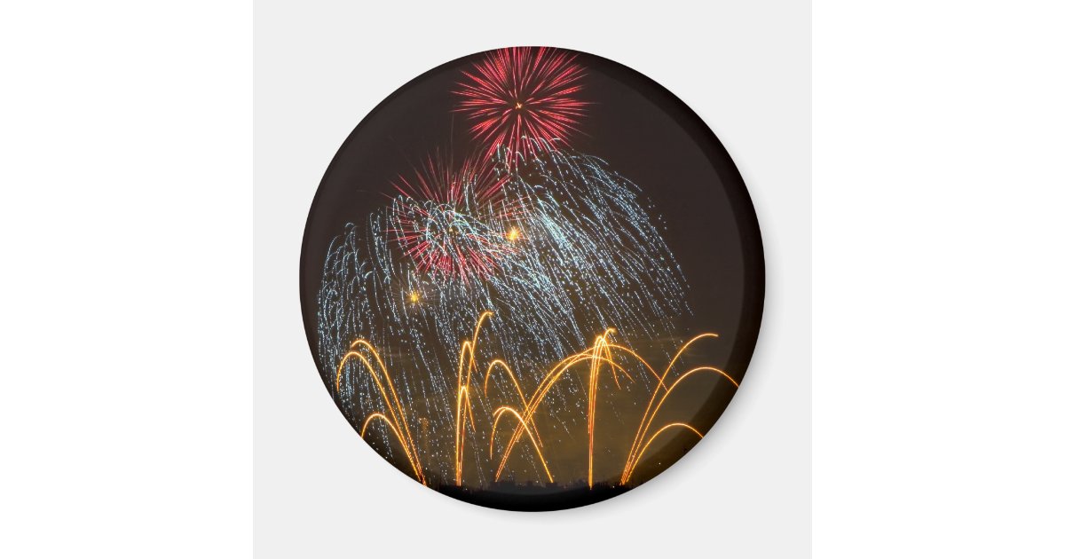 Fireworks Lighting up the Sky Magnet | Zazzle