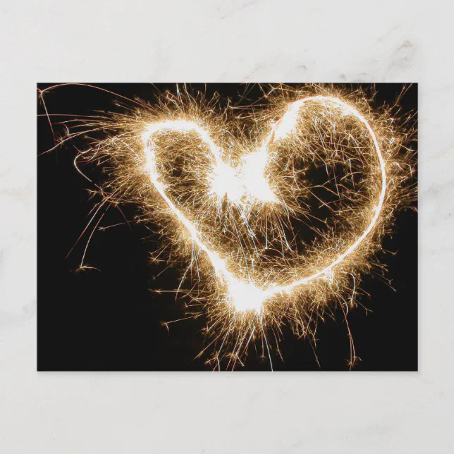 Fireworks of Love Postcard | Zazzle