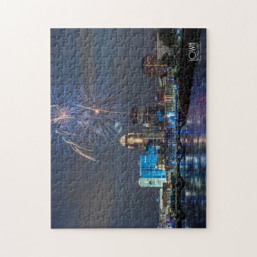 Fireworks over Des Moines, Iowa. Jigsaw Puzzle | Zazzle