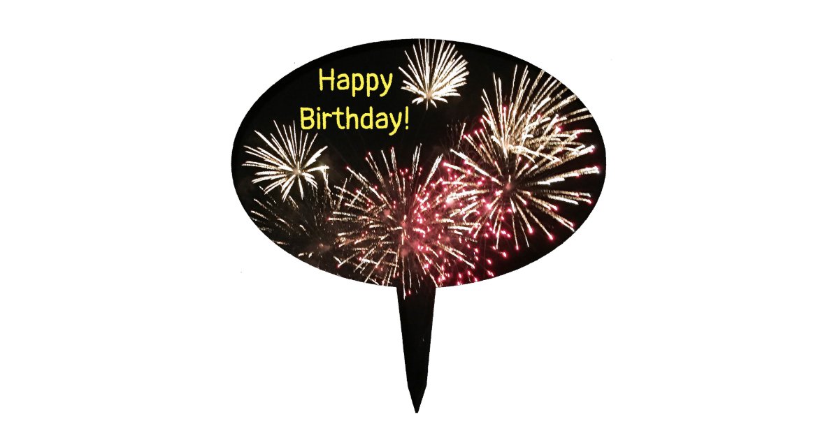 Fireworks Photo Cake Topper | Zazzle