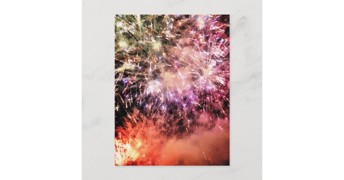 FIREWORKS POSTCARD | Zazzle
