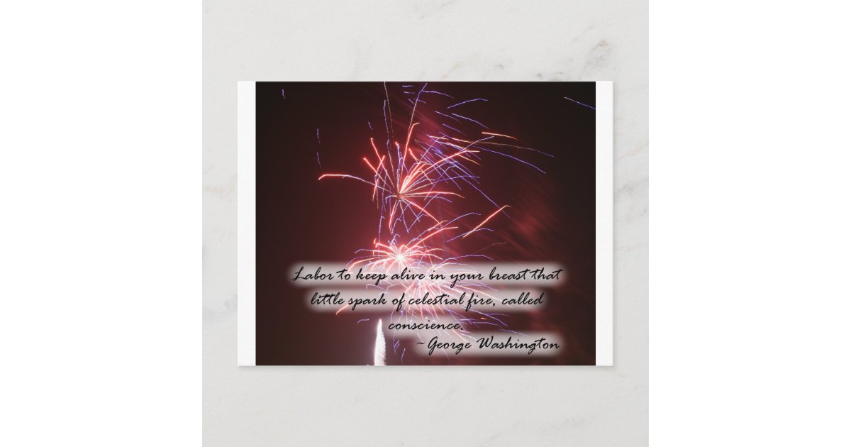 Fireworks Quote Postcard | Zazzle