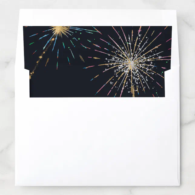 Fireworks Red, White and Blue Envelope Liner | Zazzle