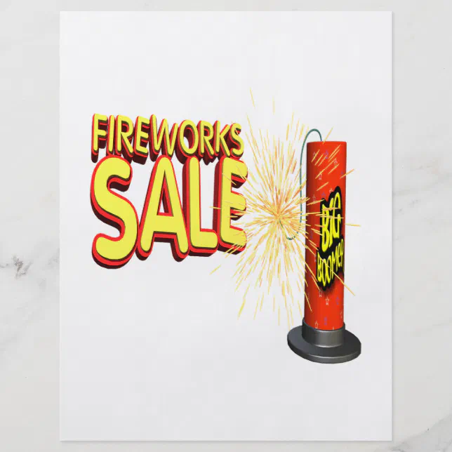 Fireworks Sale Flyer | Zazzle