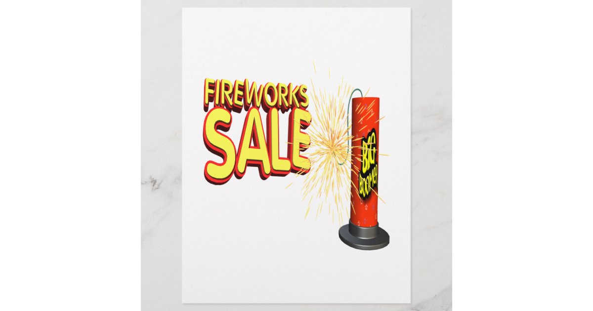 Fireworks Sale Flyer | Zazzle