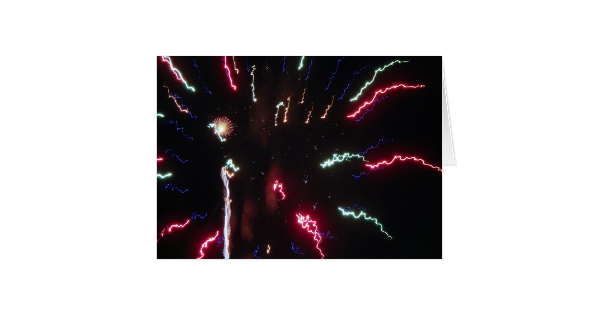 Fireworks Sizzle Greeting Card | Zazzle