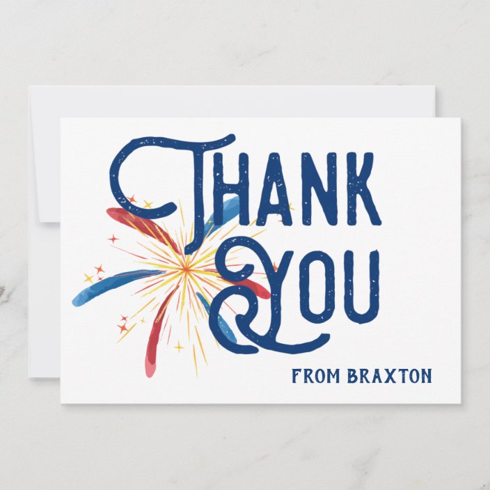 Fireworks Thank You Card | Zazzle.com