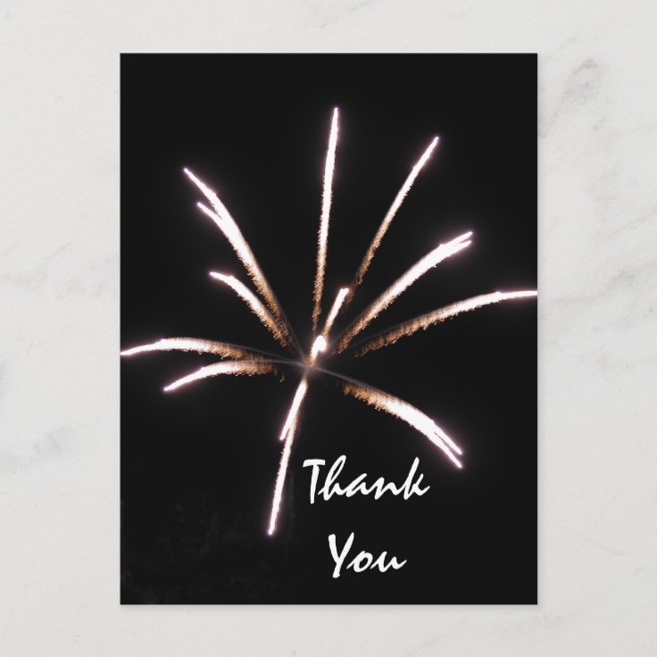 Fireworks Thank You Note Card | Zazzle