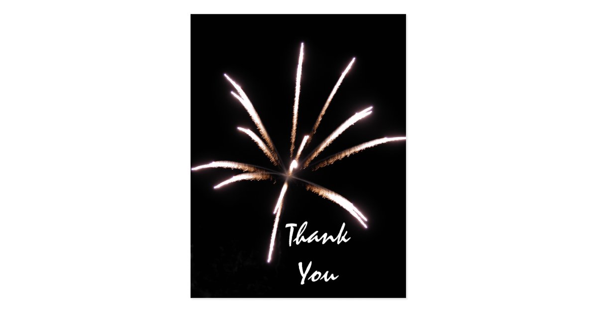 Fireworks Thank You Note Card | Zazzle.com