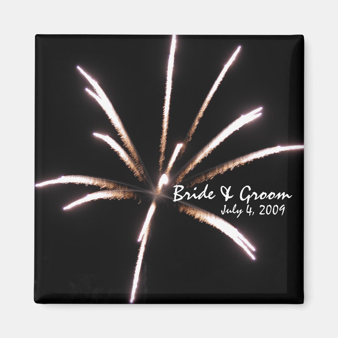 Fireworks Wedding Magnet | Zazzle