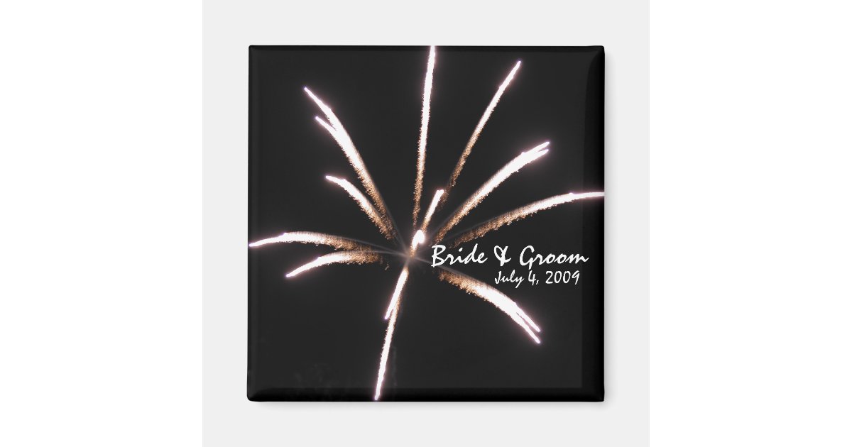 Fireworks Wedding Magnet | Zazzle