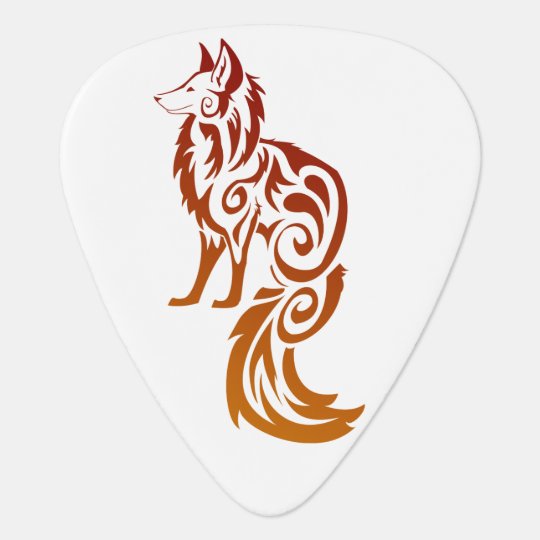 Firey Red Fox Tribal Guitar Picks | Zazzle.com