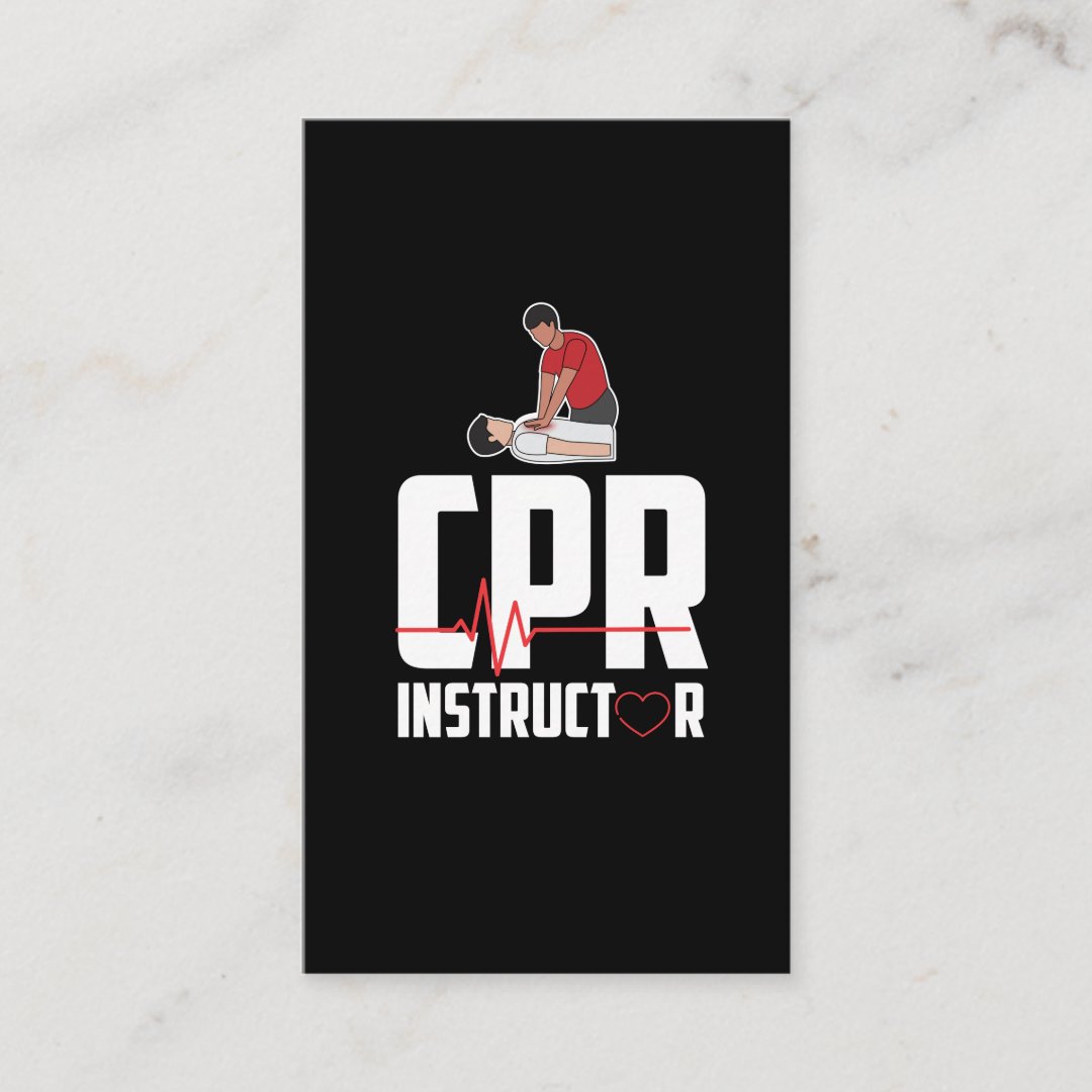 First Aid Ambulance Certified CPR Instructor Business Card | Zazzle