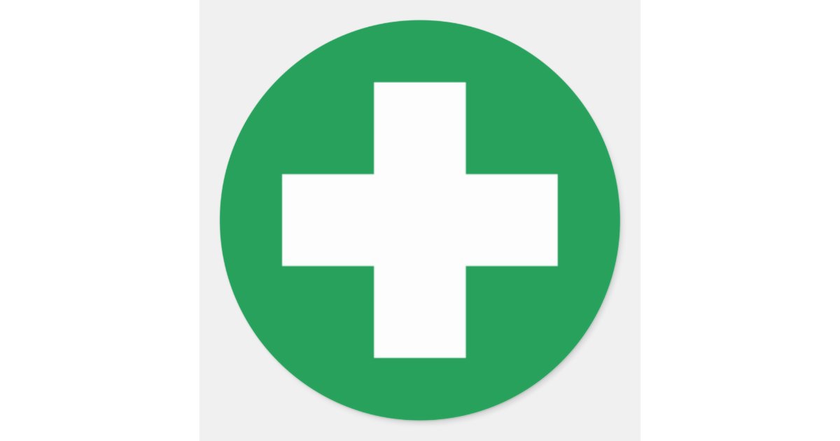 First aid classic round sticker | Zazzle