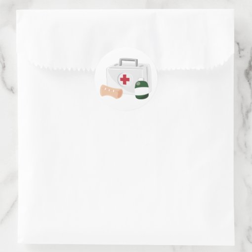 First Aid Classic Round Sticker | Zazzle