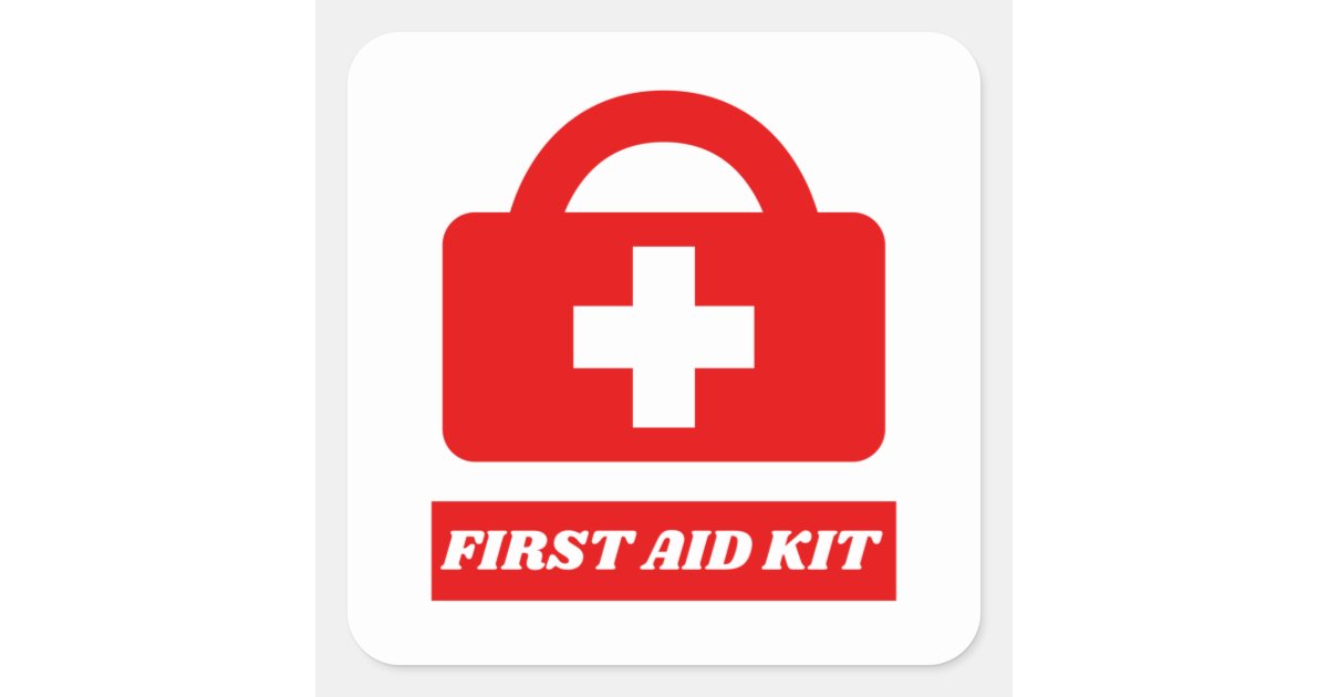 First Aid & Emergency Square Sticker | Zazzle
