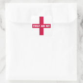 First Aid Kit Sign Square Sticker | Zazzle