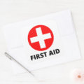 First aid kit square sticker | Zazzle