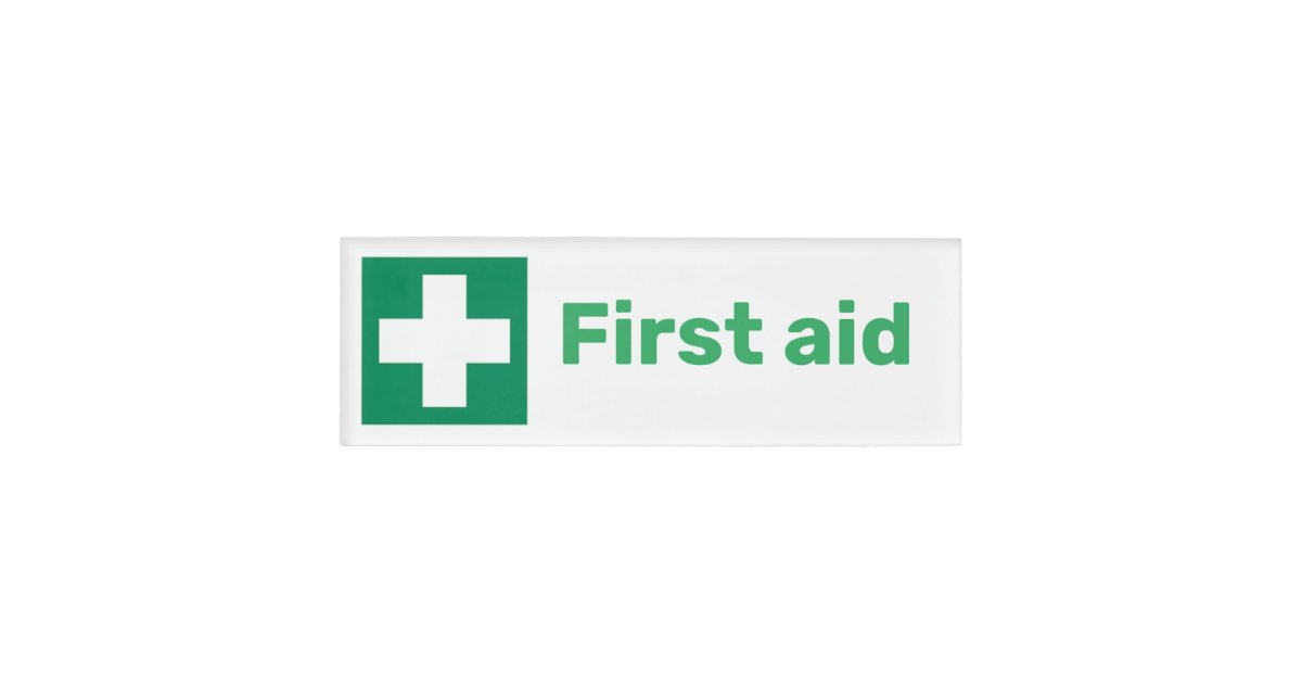 First Aid name tag Personalized | Zazzle