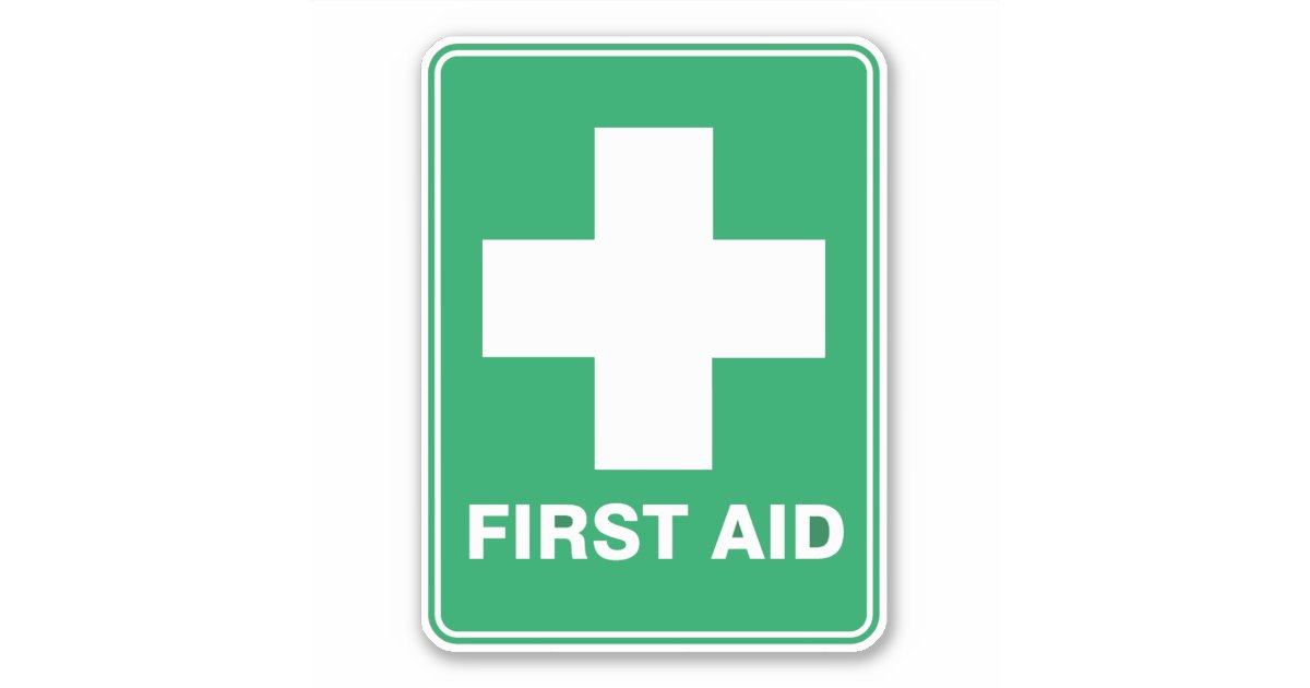 First Aid Sticker Portrait | Zazzle