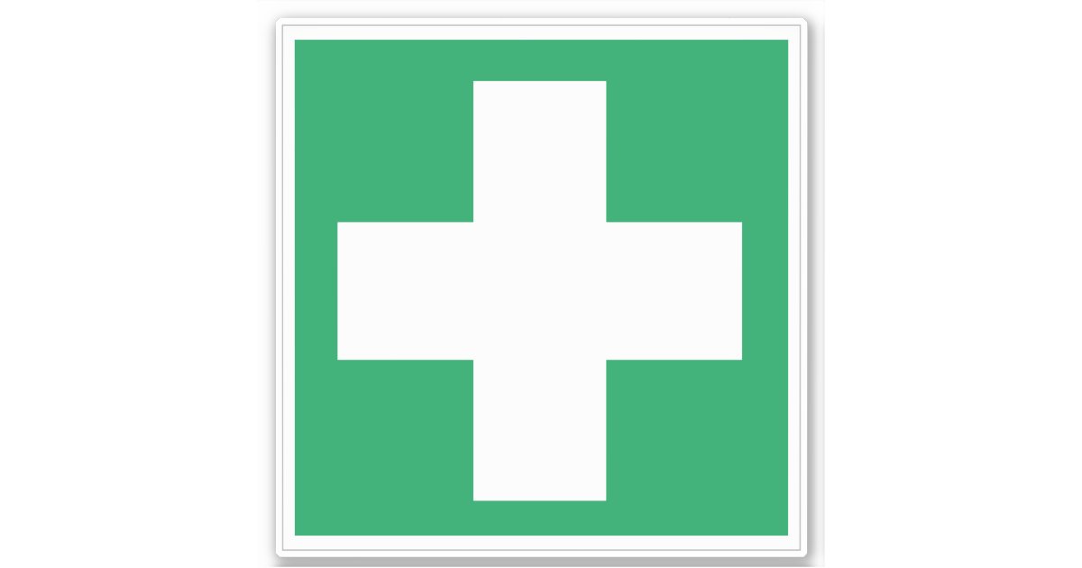 First Aid Symbol Sticker | Zazzle