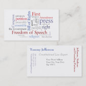 First Amendment Card for Journalist, Lawyer | Zazzle