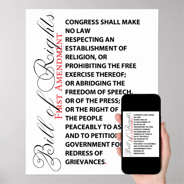 First Amendment Poster | Zazzle