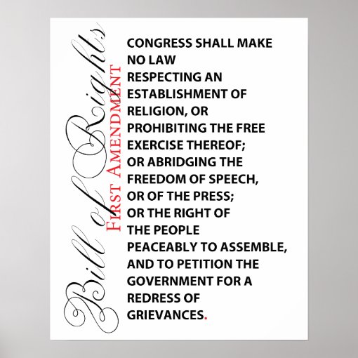 First Amendment Poster | Zazzle