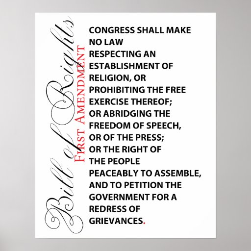 First Amendment Poster | Zazzle