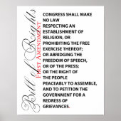 First Amendment Poster | Zazzle
