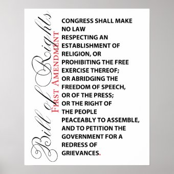 First Amendment Poster | Zazzle