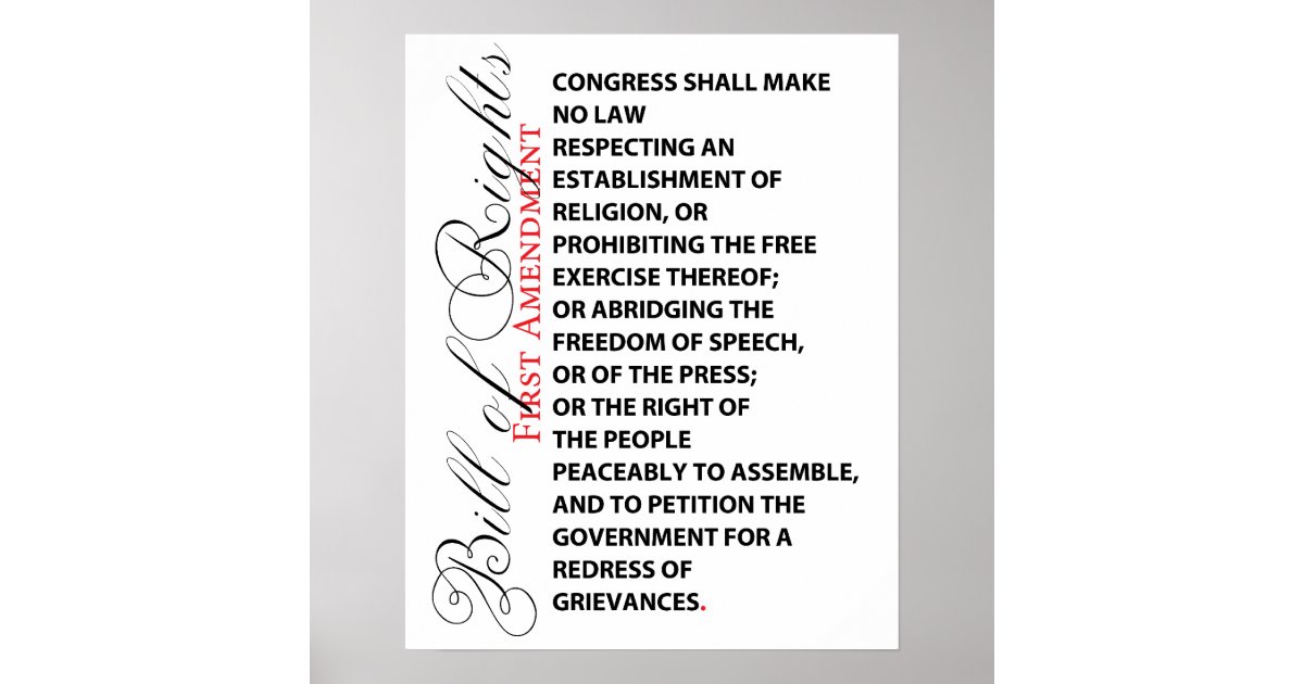 First Amendment Poster | Zazzle