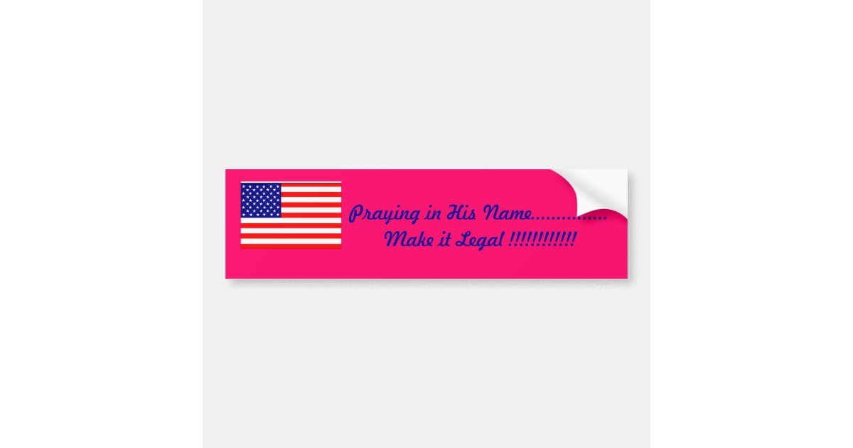 First Amendment religious freedom bumper sticker | Zazzle