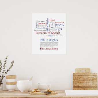 First Amendment Rights - Free Speech / Expression Poster | Zazzle