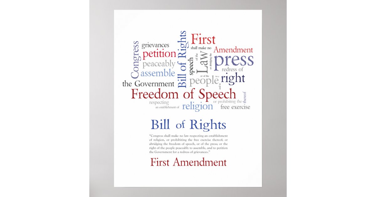 First Amendment Rights - Free Speech / Expression Poster | Zazzle