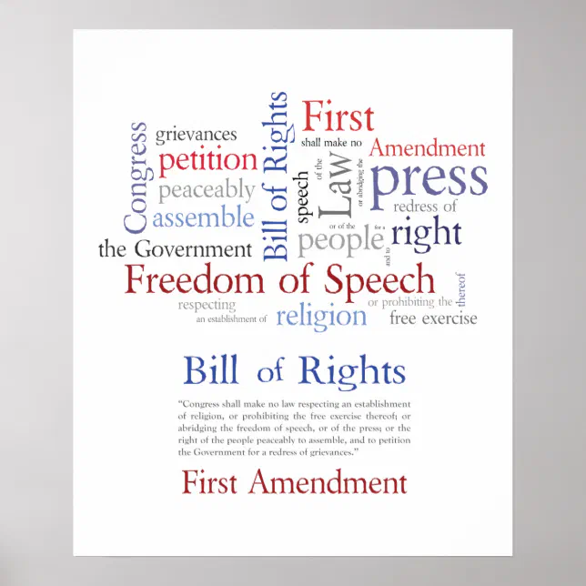First Amendment Rights - Free Speech / Expression Poster | Zazzle