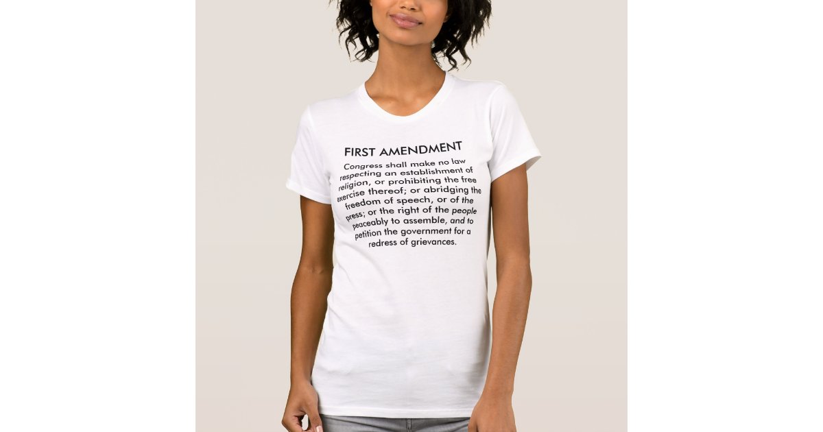 FIRST AMENDMENT T-Shirt | Zazzle
