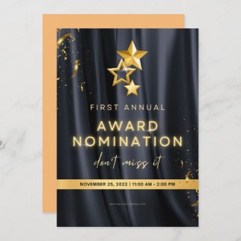 First Anual award invitation Card edit able | Zazzle