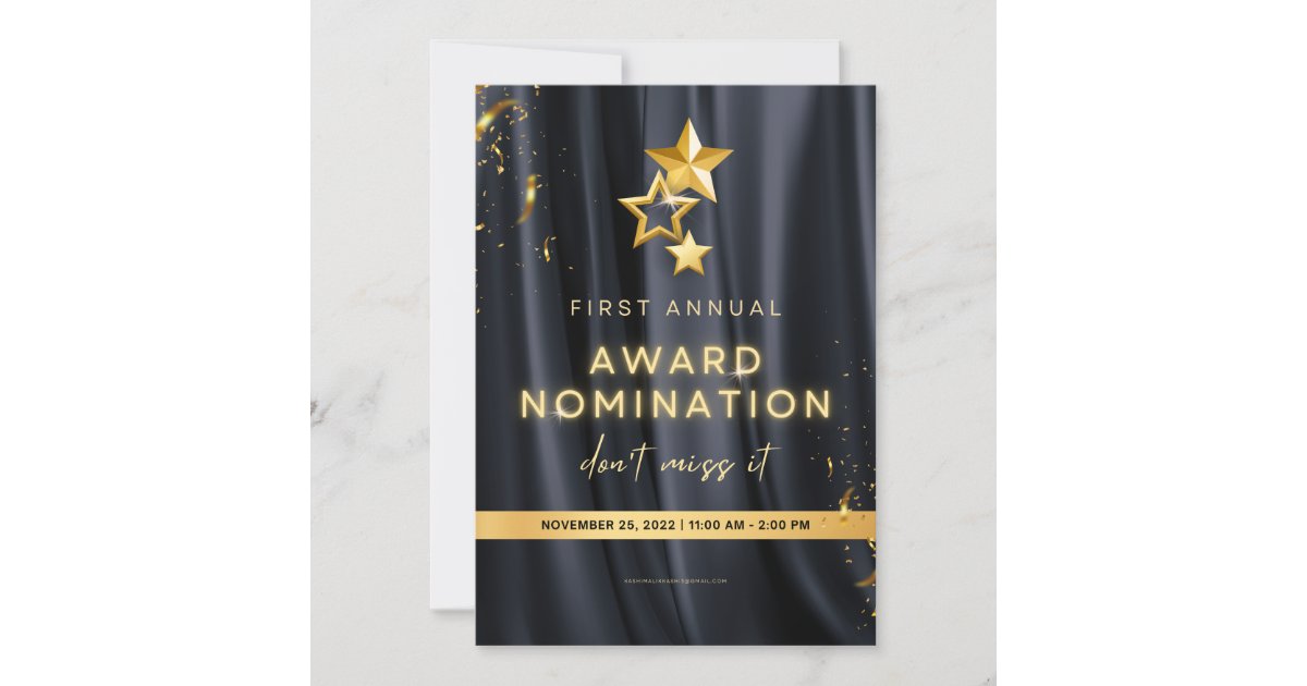 First Anual award invitation Card edit able | Zazzle
