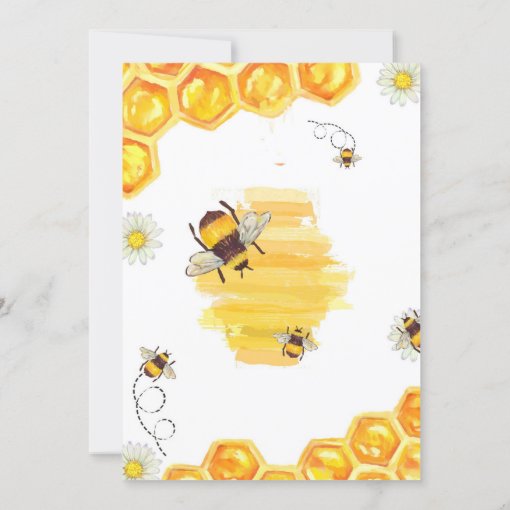 First Bee-Day Bee Honey Bee 1st Birthday Party Invitation | Zazzle