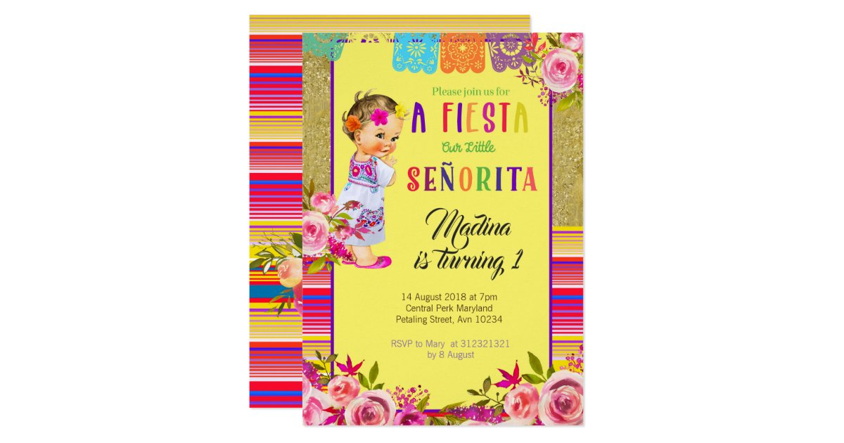 FIRST BIRTHDAY FIESTA CARD MEXICAN | Zazzle.com