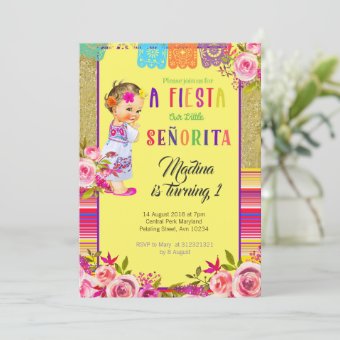 FIRST BIRTHDAY FIESTA CARD MEXICAN | Zazzle