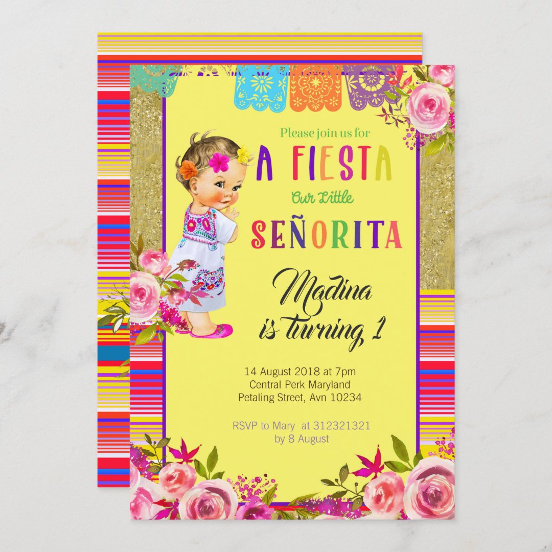 FIRST BIRTHDAY FIESTA CARD MEXICAN | Zazzle