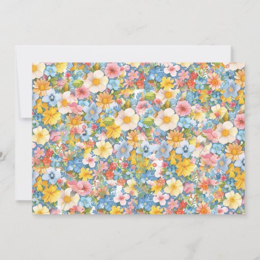 First Birthday Floral Number 1 Photo Invitation | Zazzle